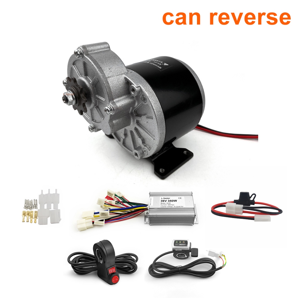 350W Electric bicycle Brushed 9T Gear Motor Kit with Can Reverse ...