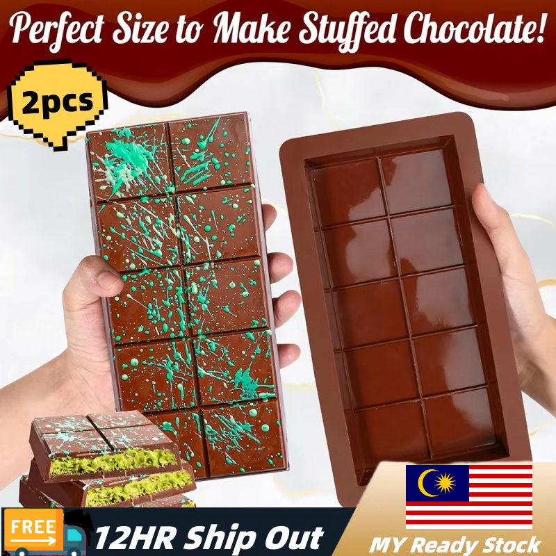 (Local Shipment) 10/30/60Grids Silicone Thickened Dubai Chocolate Bar ...