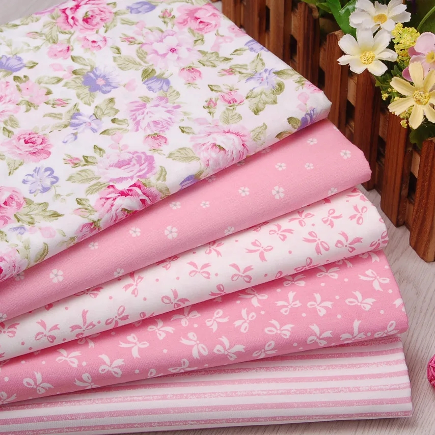 Pink Flower Cotton Twill Fabric,Kain,Diy Cloth,Sewing Craft Kain Cantik ...