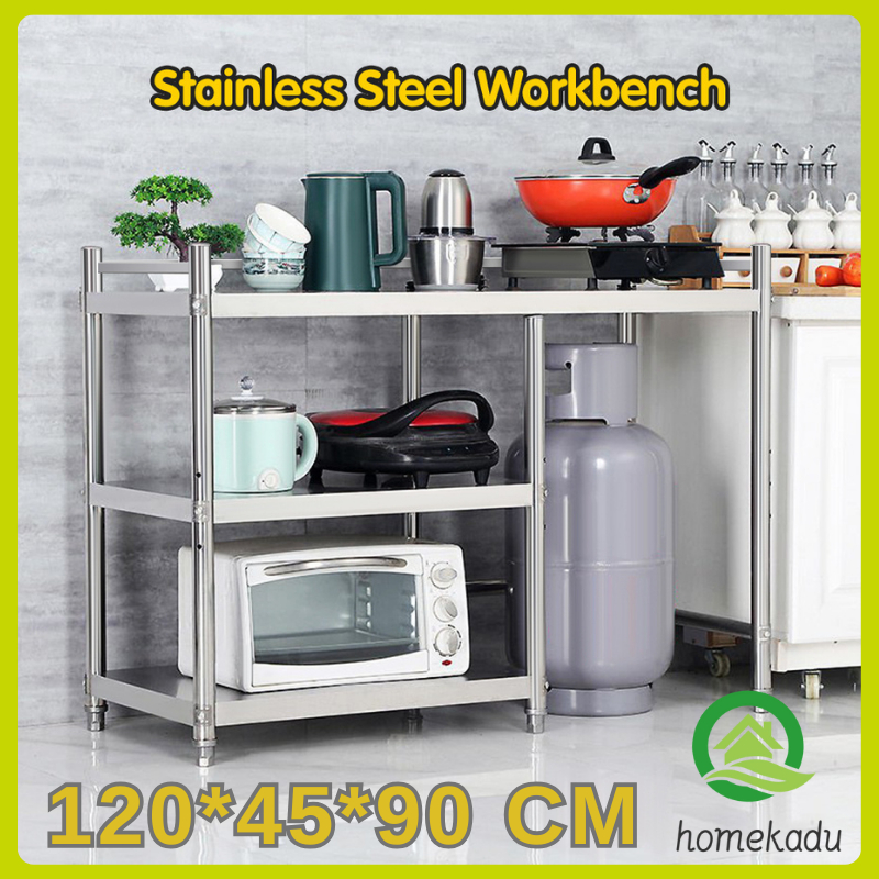 kitchen Stainless steel rak cooking table steel dapur metal stainness ...
