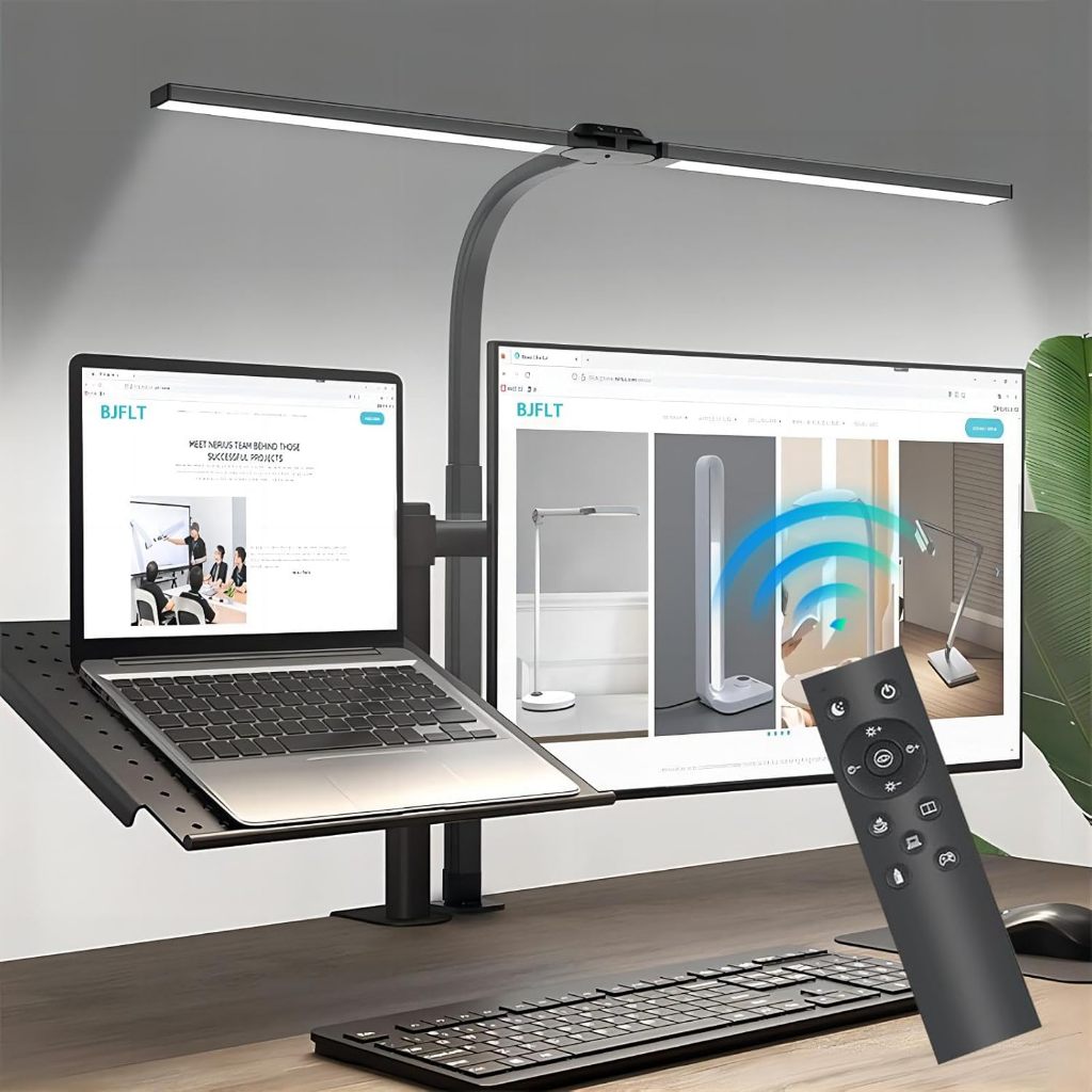 Powdeom 80CM lampu Meja LED Desk Lamp 24W Study Lamp Dimmable Table ...