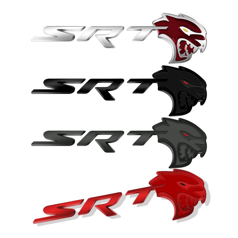 3D Metal Hellcat SRT Badge Emblem Car Stickers For Charger Ram Caliber ...