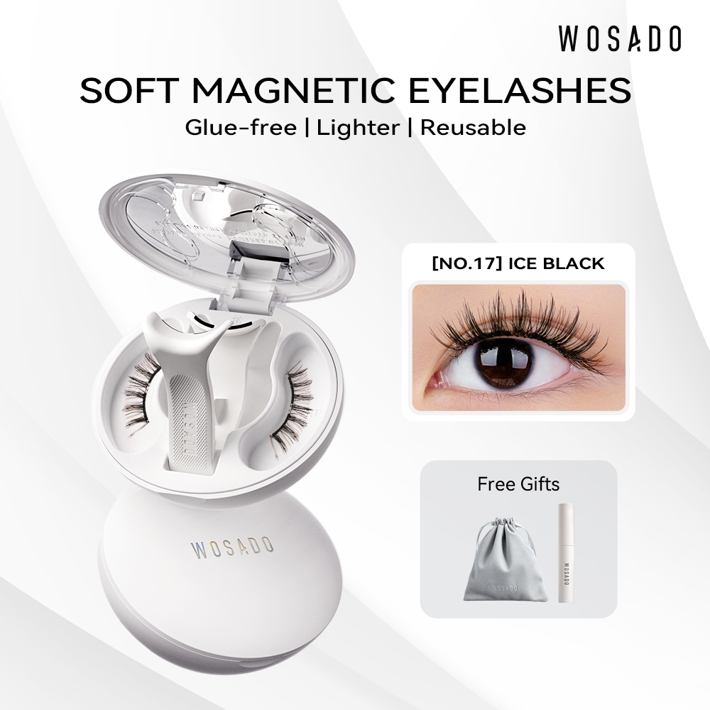 WOSADO Magnetic Lashes No.17 ICE BLACK Professional Premium Reusable ...