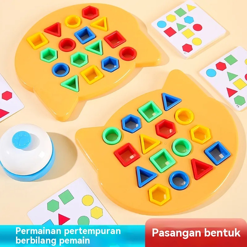 Double Battle Geometric Shape Matching Hand-Eye Coordination Children ...