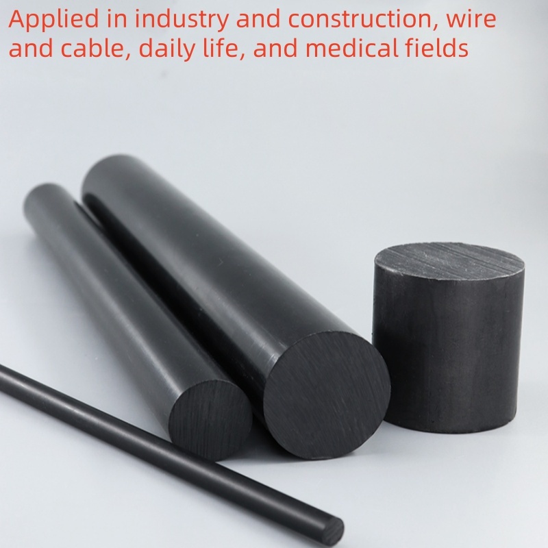 55-120MM Pure PVC rod High Hardness Grade A Black Gray Acid And Alkali ...