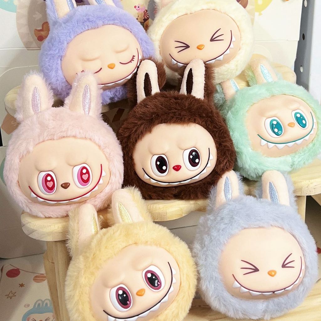 Cute Keychain Big Head labubu Second Generation Plush Pendant | Shopee ...