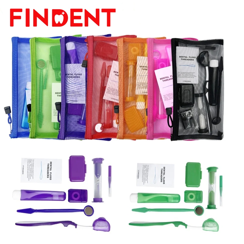 1Set Travel Orthodontic Oral Care Kit Foldable Toothbrush Interdental ...