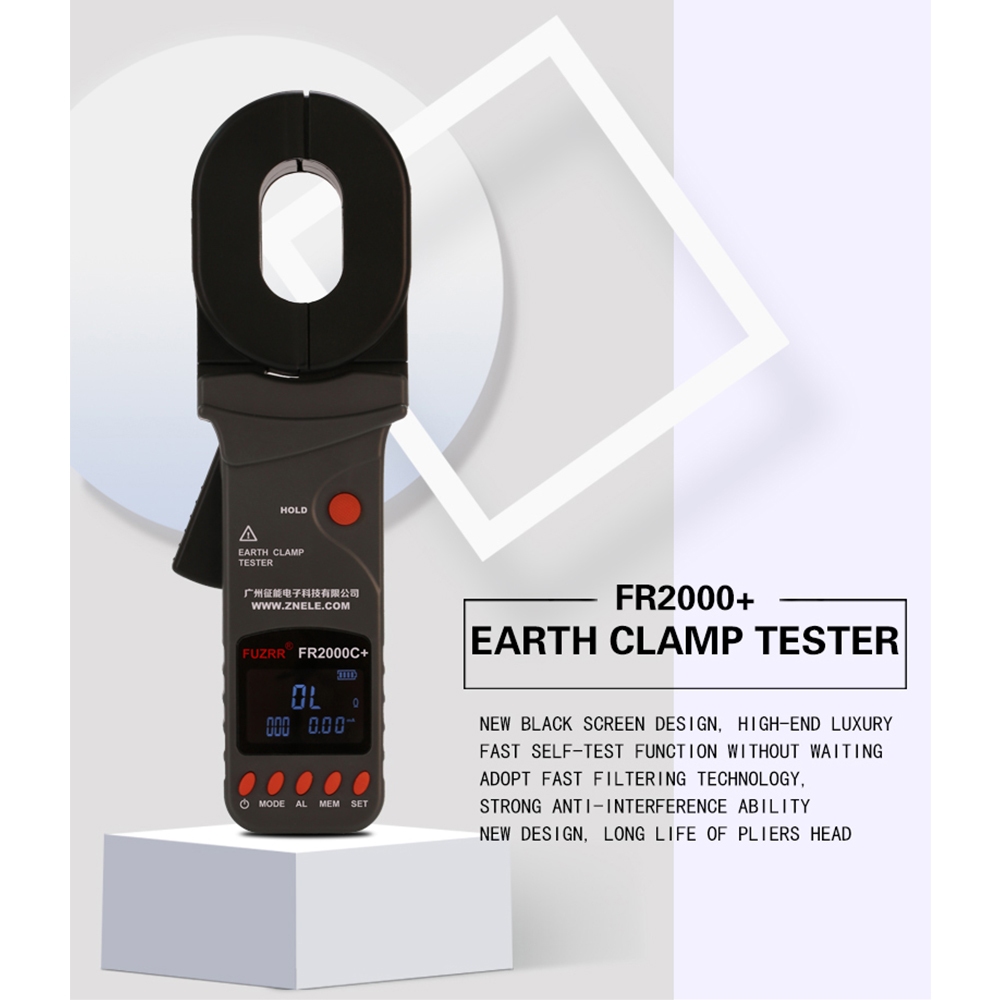 grounding tester resistance clamp earth leakage current tester LCD ...
