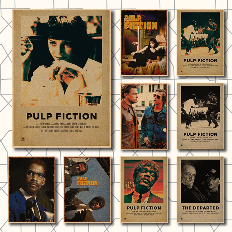 Pulp Fiction Posters Classic Movies Posters Vintage Kraft Paper Poster ...