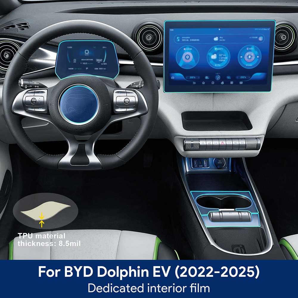 For BYD Dolphin 2022-2025 TPU Transparent Navigation Screen Instrument ...
