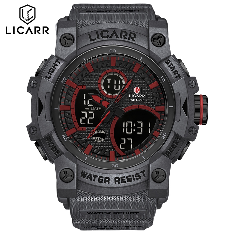 LICARR Fashion Brand Watch Casual Cool Waterproof Military Chronograph ...