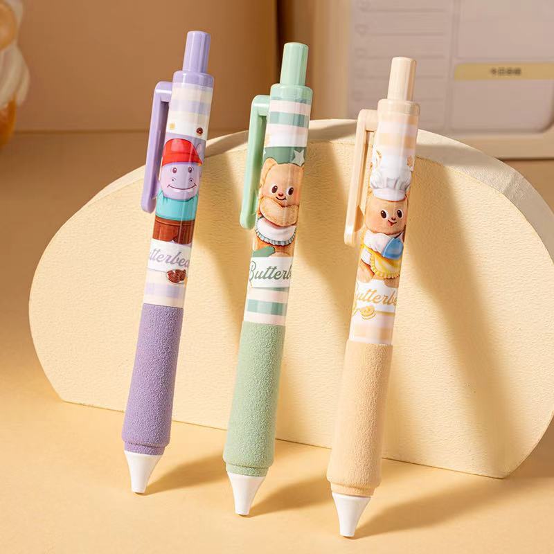 Miniso Deli butterbear butterbear butterbear Press Gel Pen Black Refill ...
