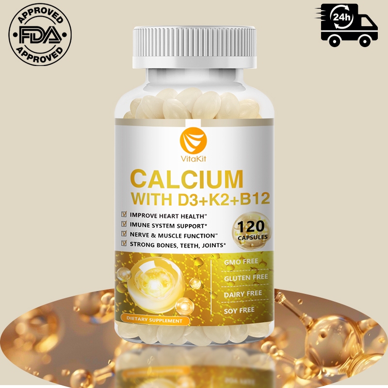 Calcium D3+K2+B12 capsules, vitamin D3, vitamin K2, vitamin B12, | Shopee Malaysia