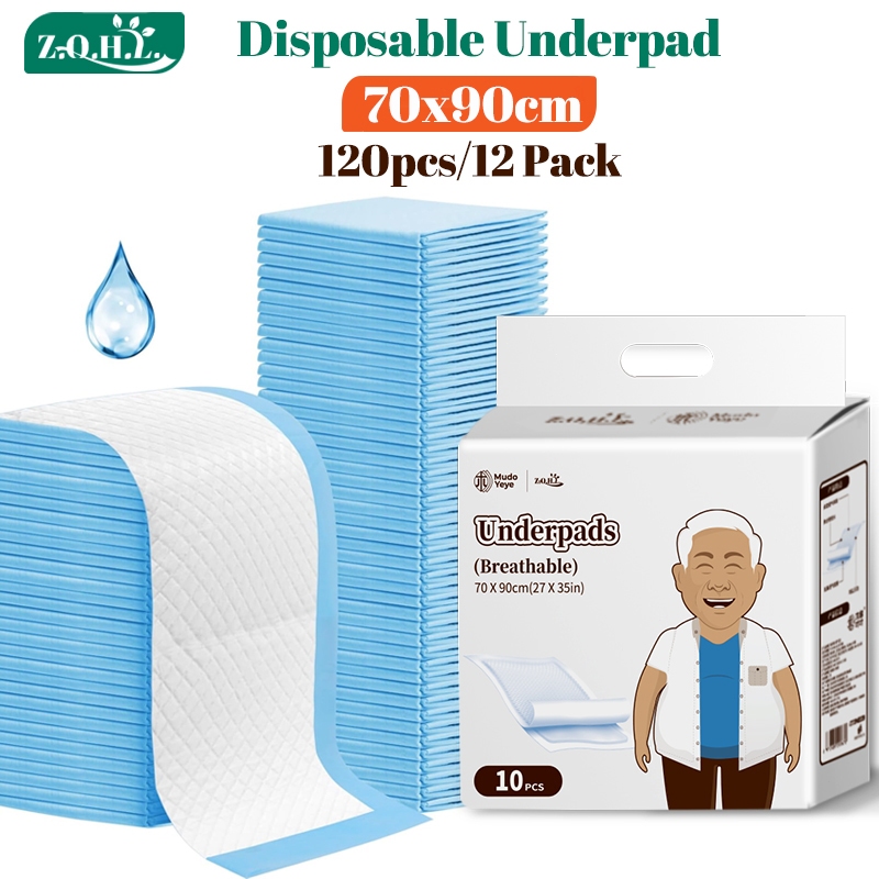 Zhenqinghuli 120pcs Disposable Underpads Extra Large Thicker ...