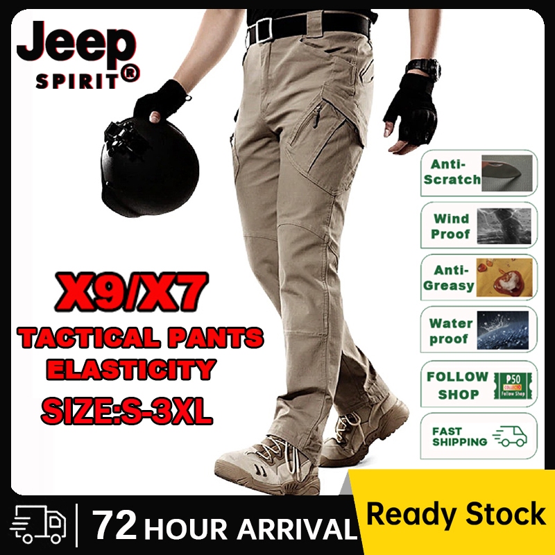 JEEP SPIRIT X9/X7 Stretchable Tactical Pants For Men Outdoor Waterproof Cargo Pants For Men ...