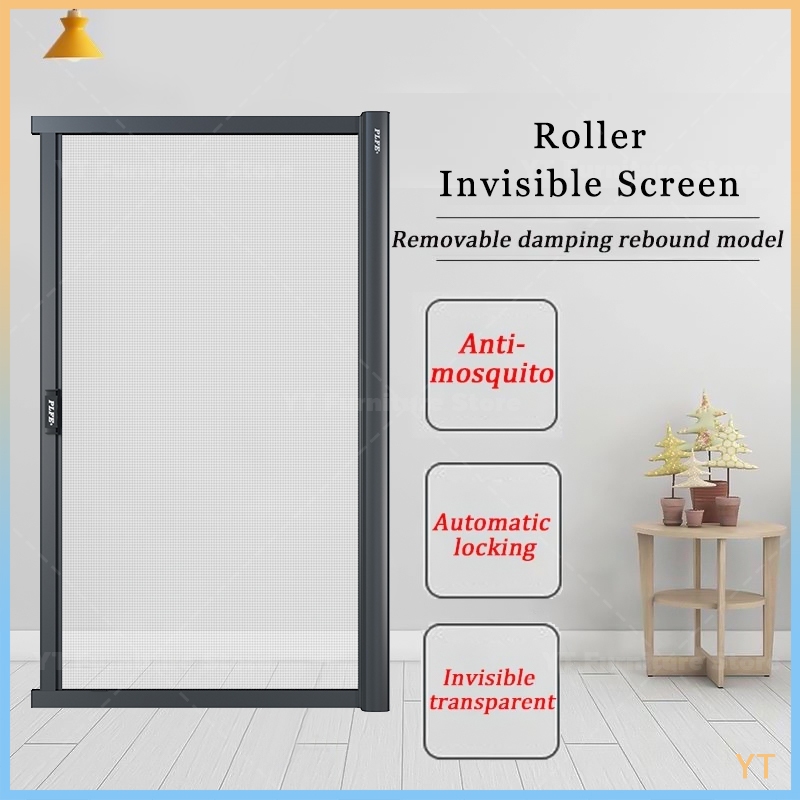 Invisible Screen Window Retractable Push-Pull Roll Up Down Customized ...