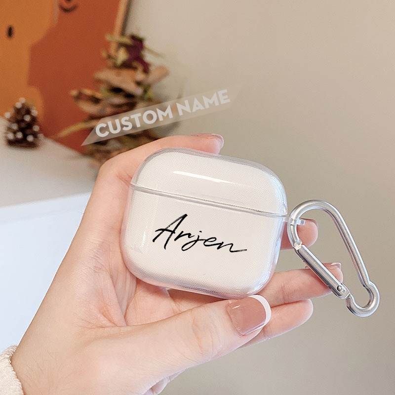 Customized name transparent anti-fall airpods 4 case airpods 3/2 protective cover airpods pro 2 ...