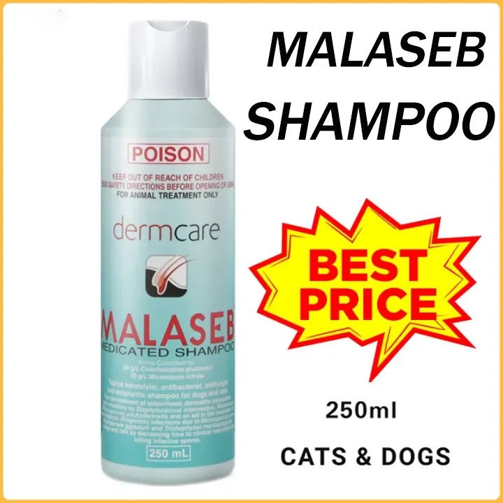 【Buy 3 Free 1 】Malaseb Shampoo For Dog Cat Skin Sensitiv Anti flea Anti ...
