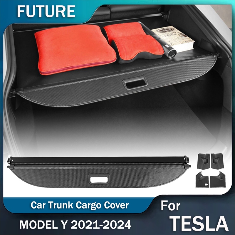 For Tesla Model Y Trunk Cargo Cover Rear Rack Privacy Security Shield ...