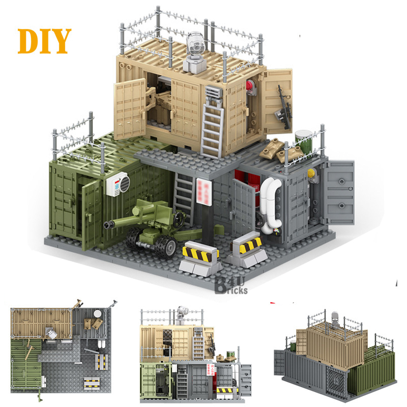 4in1 MOC Armed Soldiers Command Center Barracks Base Toy Sets,Military ...