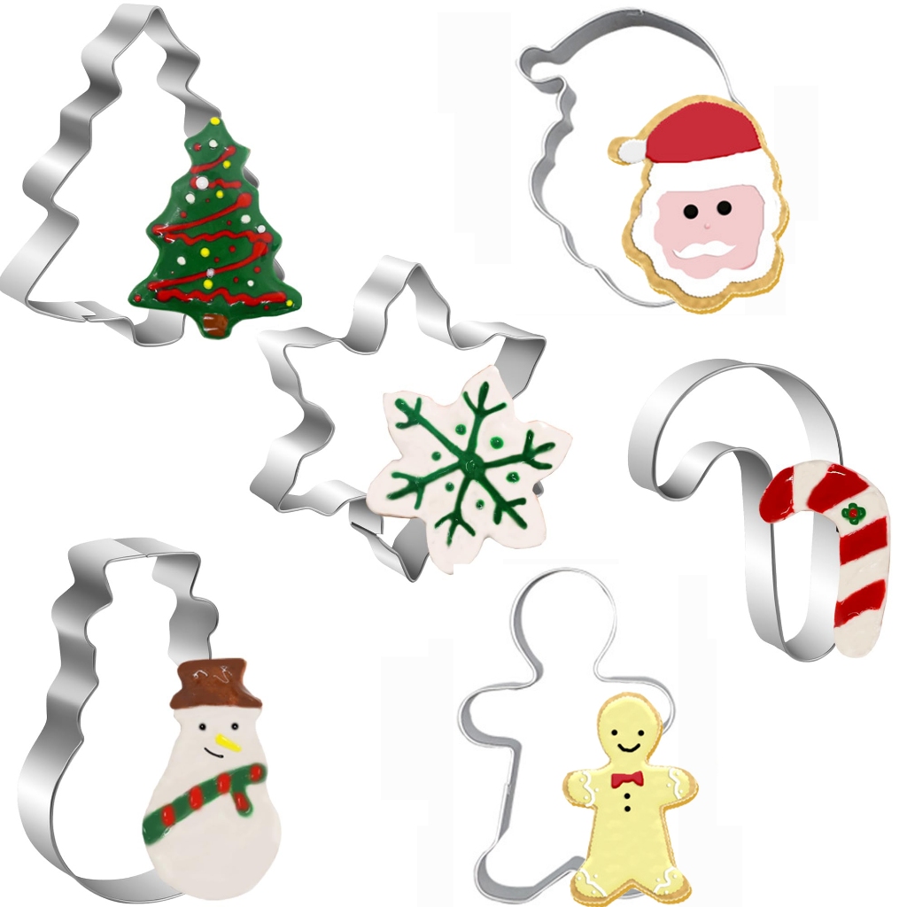 Large Christmas Cookie Cutters Set, DIY Cookie Cutters Shapes ...