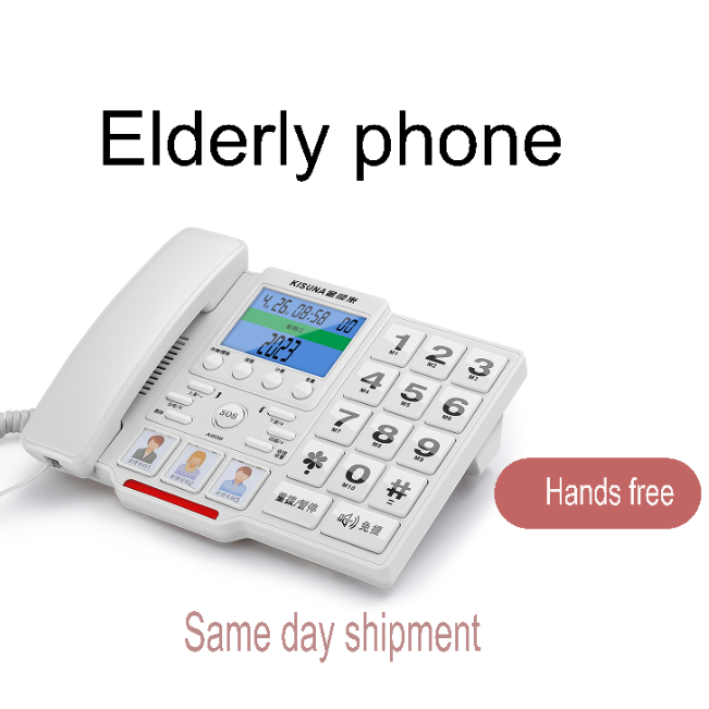 Elderly phone big screen telefon rumah big Button corded phone No Battery home phone landline ...