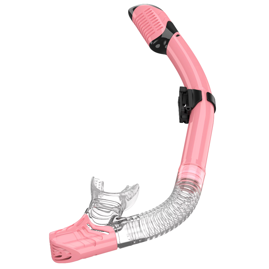 Dry Snorkel Tube Easy Breath Scuba Diving Splash Guard Top Valve ...
