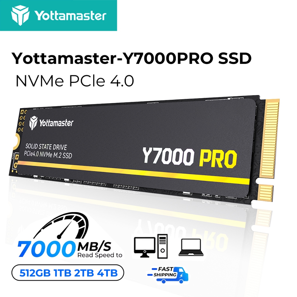 Yottamaster Y7000 PRO PCIe Gen4x4 NVME 512G 1TB 2TB 4TB M.2 Solid State ...