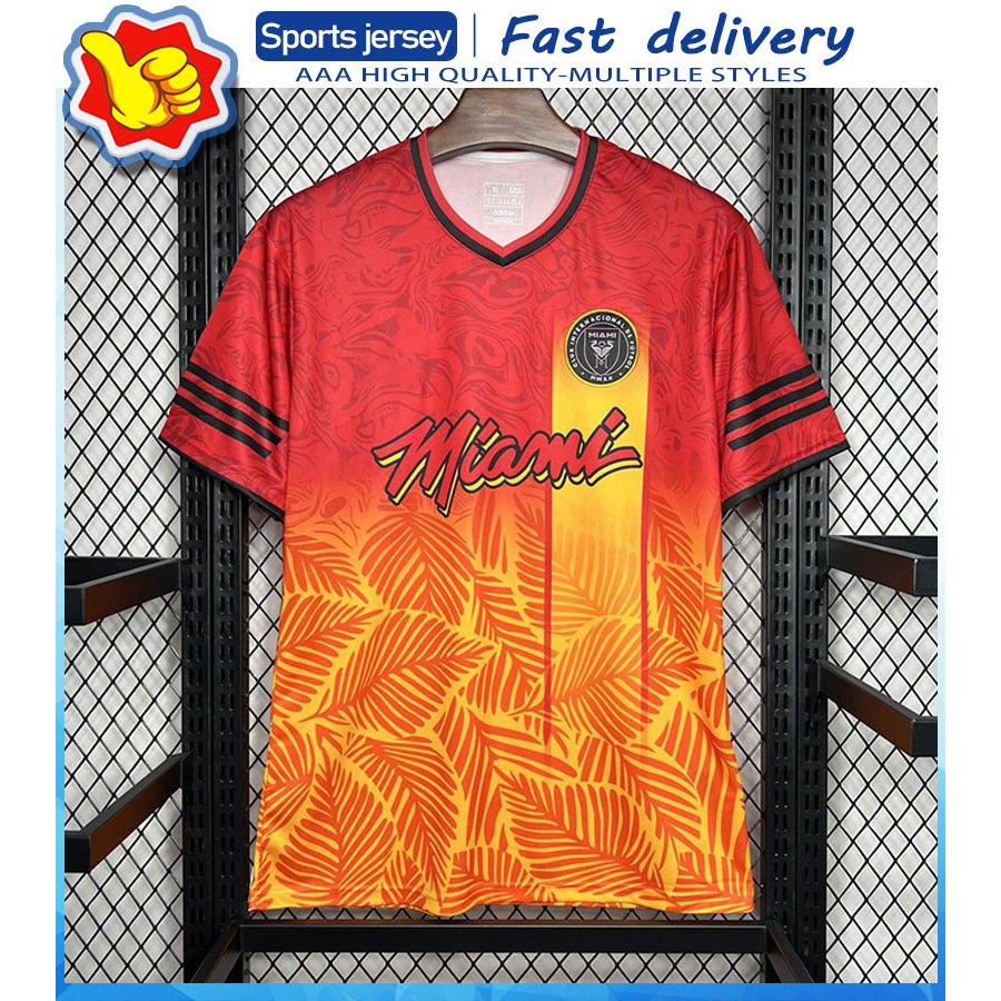 Fan version Inter Miami 2024 25 Flame Edition Sports suit Jerseys ...