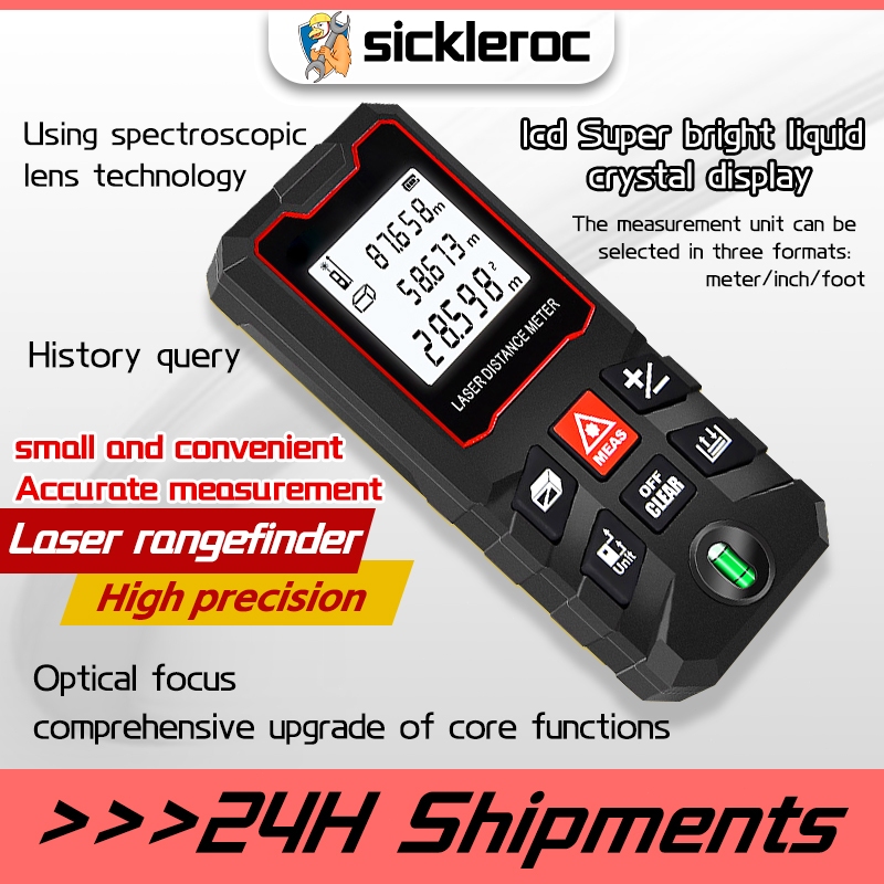 High Precision LCD Laser Rangefinder Smart Digital Lazer Level laser ...