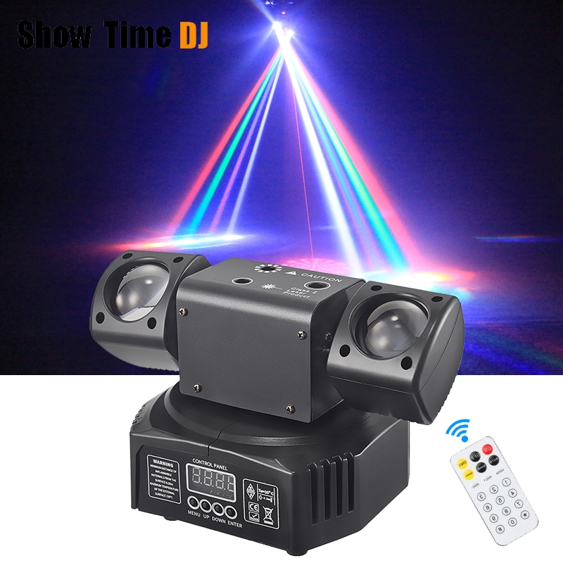 Mini Led Moving Light 2 Head Beam Light WIth Laser Flower Effect #Black ...