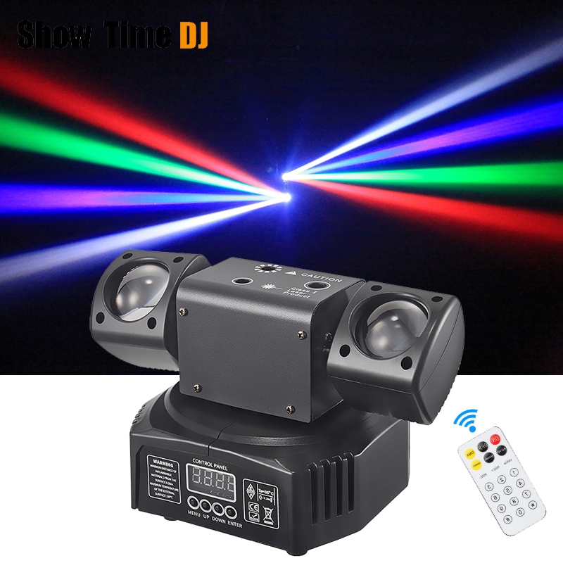 Remote 2Heads Mini Led Beam Moving Light Dj Led Laser Strobe 3 IN 1 ...