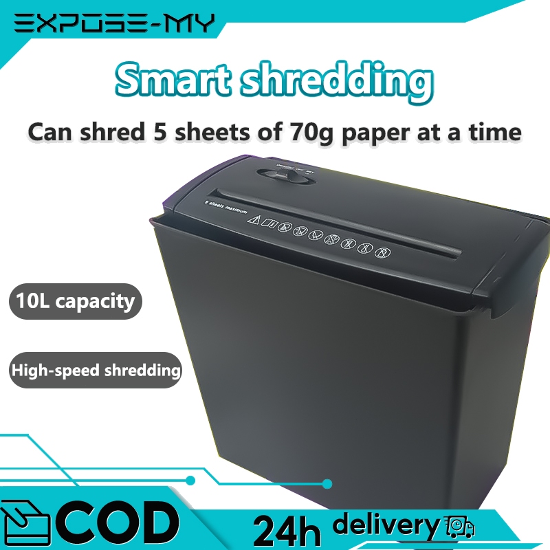 EXPOSE Paper Shredder 5 Papers Cross Cut Confidential Document Shredder ...