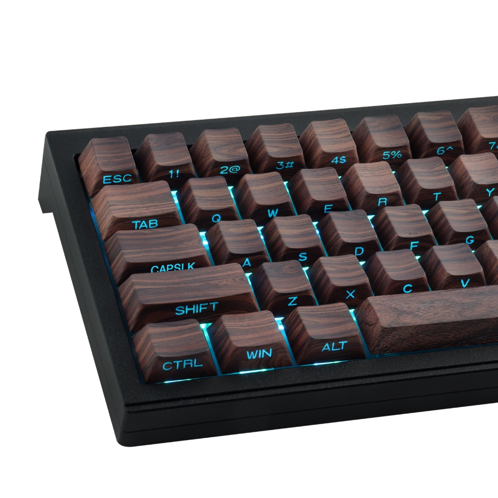 Wood grain side transparent keycap 136 key PBT CHERRY Two-color molding ...