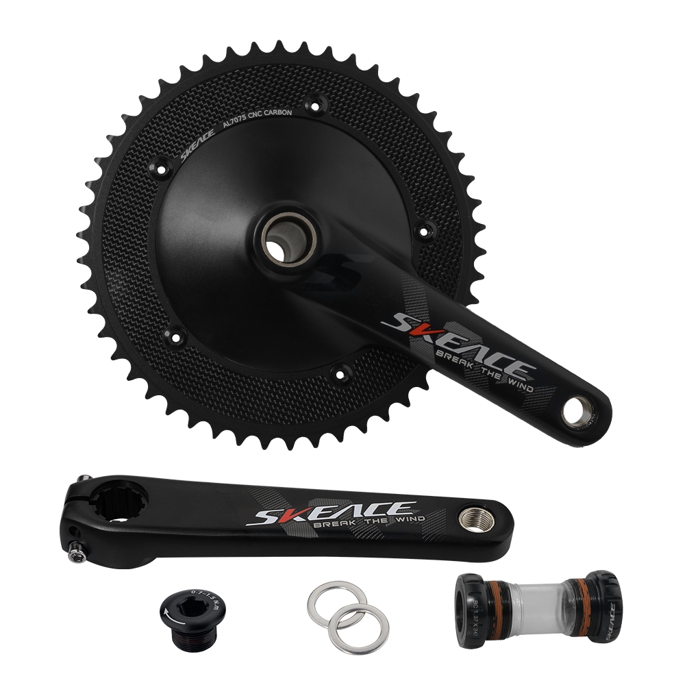 SKEACE Carbon Fiber 144BCD 1/8*49T*165mm Track Fixie Single Speed ...