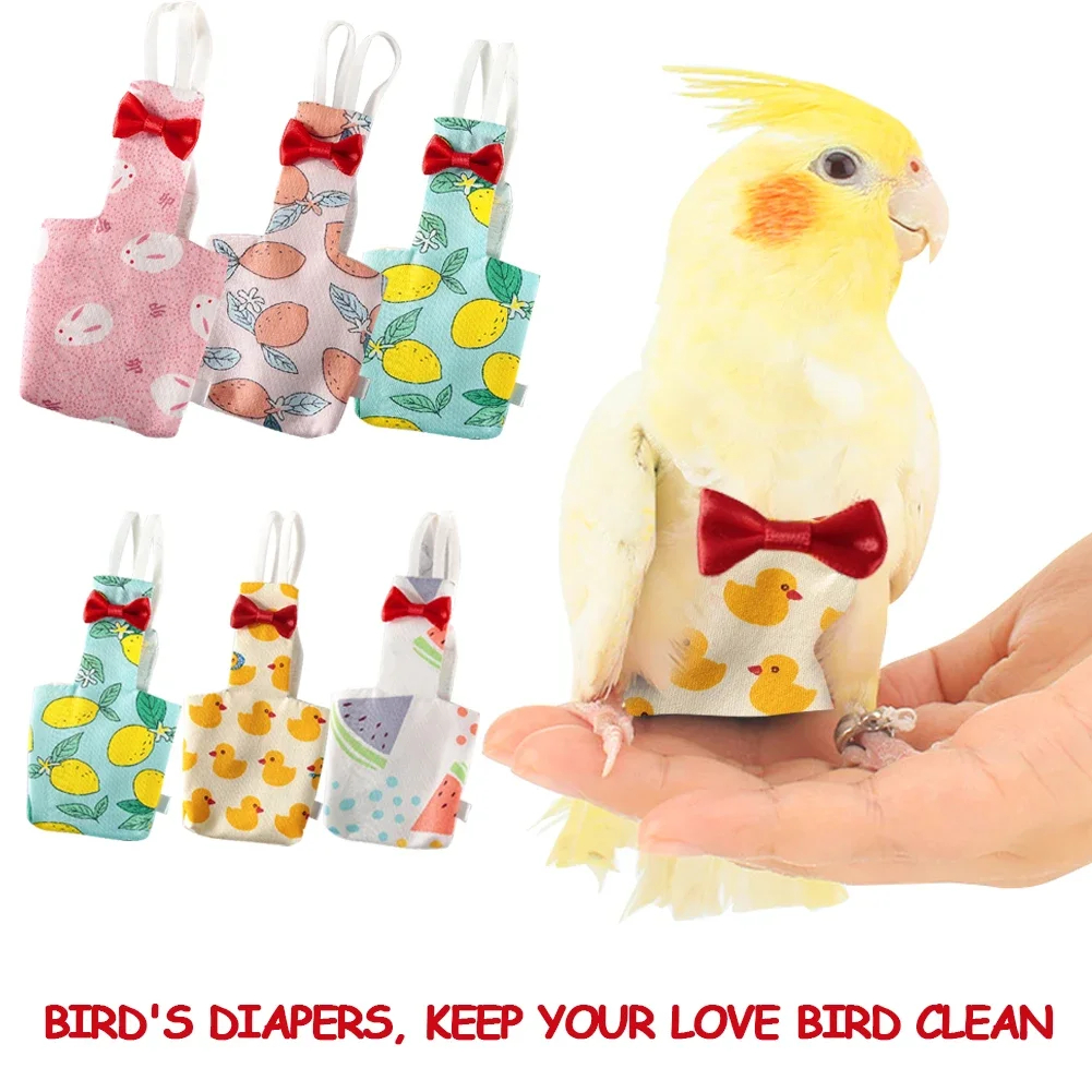 Bird Parrot Diaper Cockatiel Flight Suit Clothes Pet Birds Clothes ...