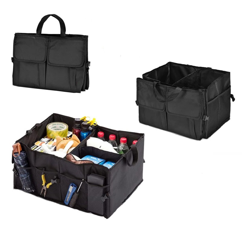 Car Storage box Trunk Organizer Bag Car Boot Multi Compartments Cargo ...