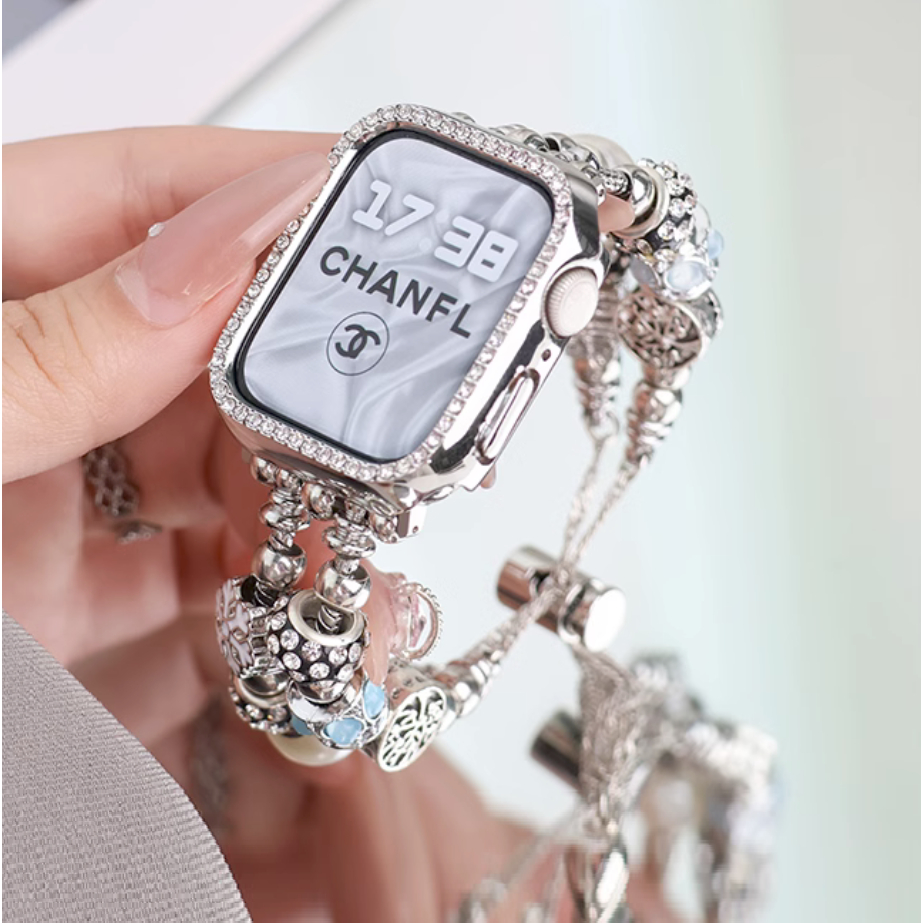 Luxury Jewelry DIY Gem Agate Pandora I Watch Strap Style Manual Band ...