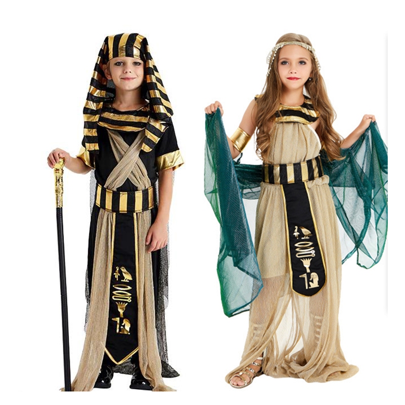 High Pyramid Costumes Boy Girl Ancient Egypt Egyptian Pharaoh Cleopatra ...