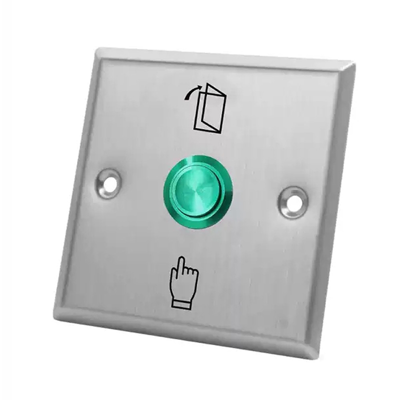 Stainless EXIT Button Door Release Automatic Reset Green Button Doorbell Switch for Access ...