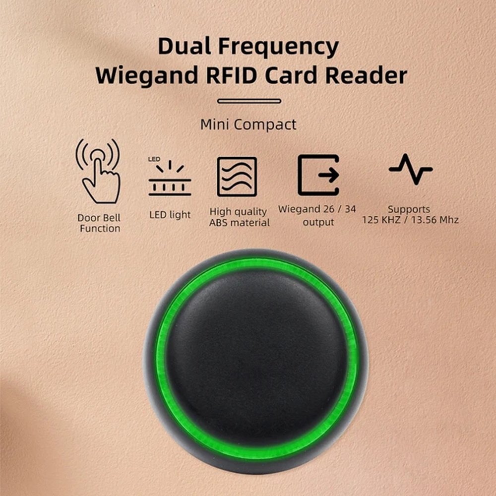 Mini Dual Frequency Card Reader RFID 125kHz And 13.56MHz Wiegand 26 / ...