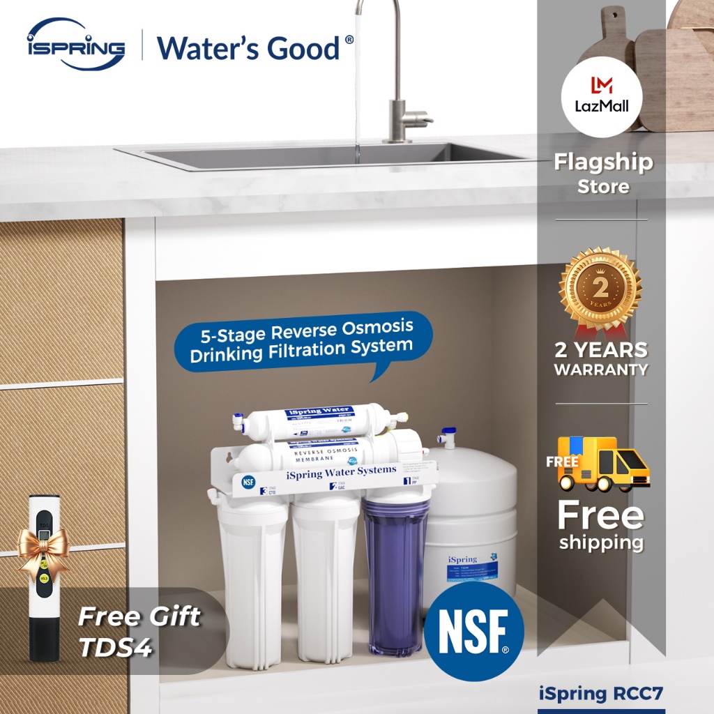 iSpring RCC7 Drinking water Filtration System NSF Certified Under Sink ...