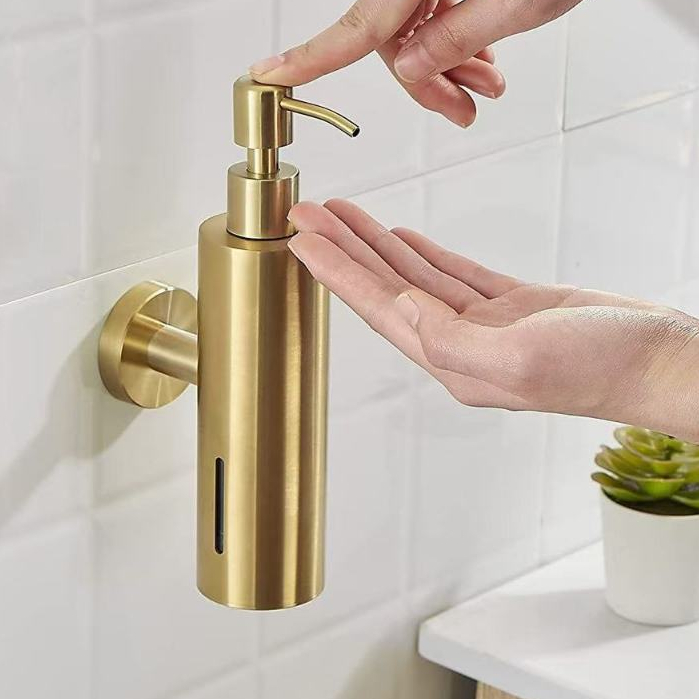 MUDE 304 stainless steel square circular manual soap dispenser soap box ...
