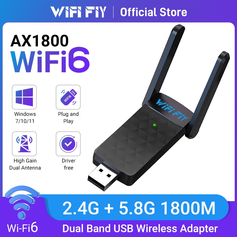 WIFI FIY 1800Mbps WiFi Netword Card USB3.0 WiFi Adapter 5Ghz 2.4Ghz ...