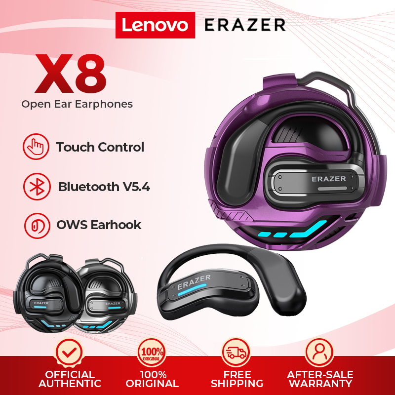 Lenovo ERAZER X8 AI Translator Earbud Bluetooth Earphone OWS Open Earphone Gaming Wireless ...