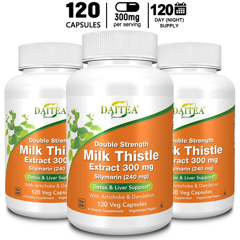 Daitea - Milk Thistle Extract 300 mg Silymarin - 60 Veggie ...