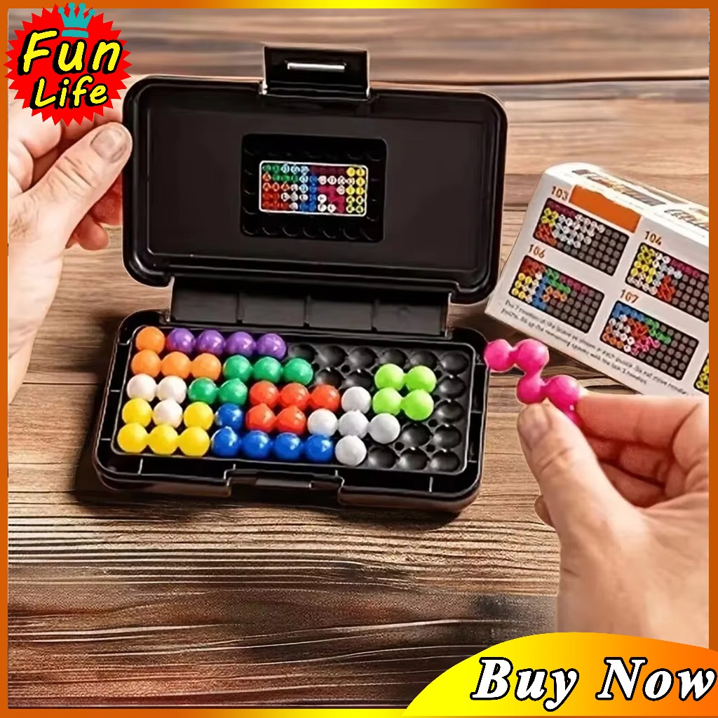120 Challenges IQ 3D Puzzle Board Game Classic Pyramid Plate Pearl ...
