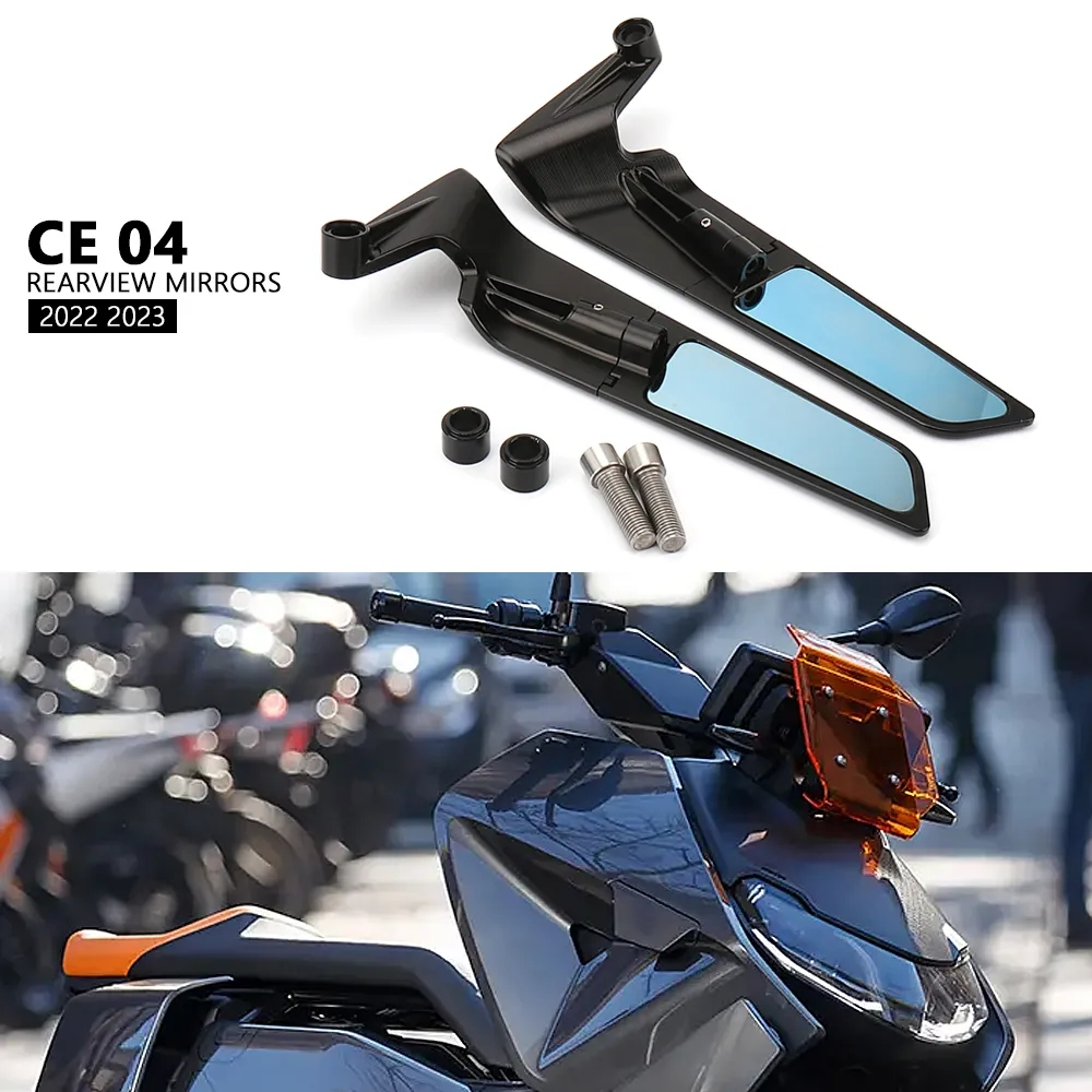 Universal Motorcycle Rearview Mirror Aluminium Adjustable Side Mirrors ...