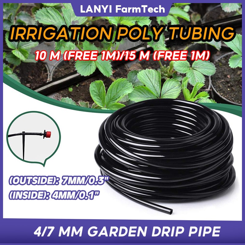Drip Irrigation micro poly tubing 4/7 mm Soft Hose Watering Hose Garden ...