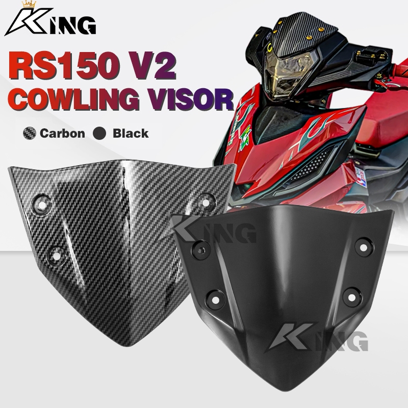 RS150 V2 COWLING VISOR FRONT WIND SHIELD WINDSHIELD CARBON BLACK VISOR ...